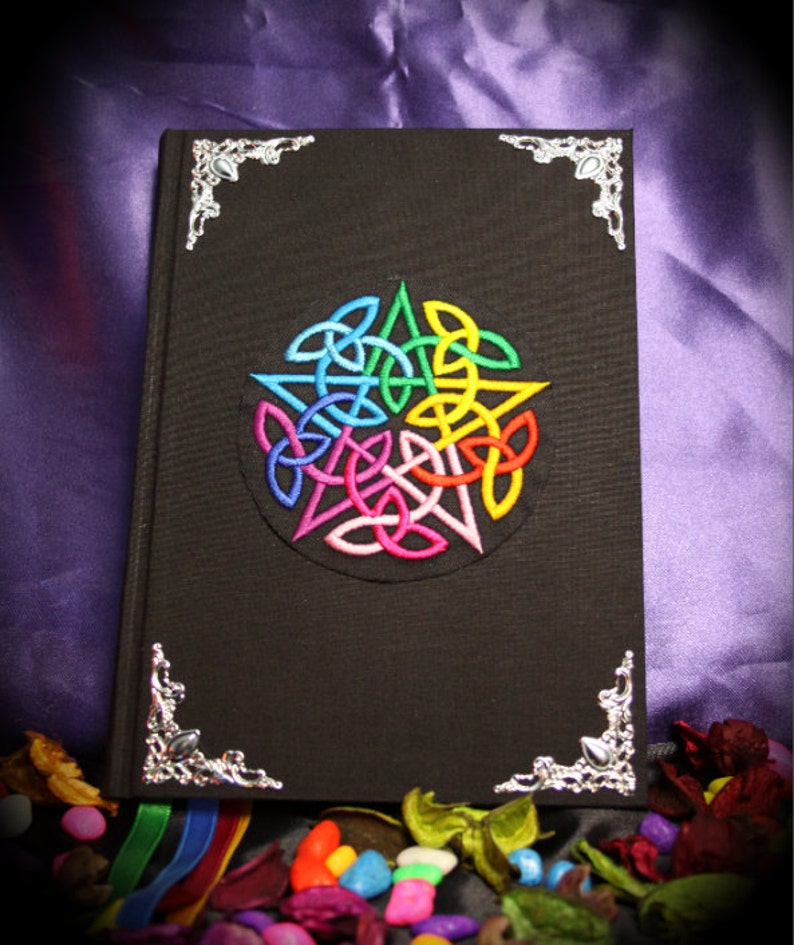 Book of shadows / Diary Celtic Rainbow Pentacle | Etsy