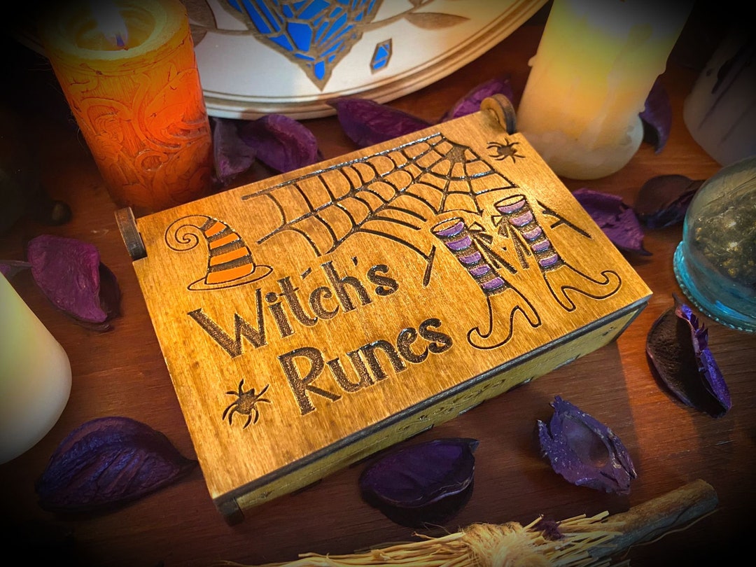 Witches' Runes Set With Box - Paganism Pagan Witch Witchcraft Esoteric ...