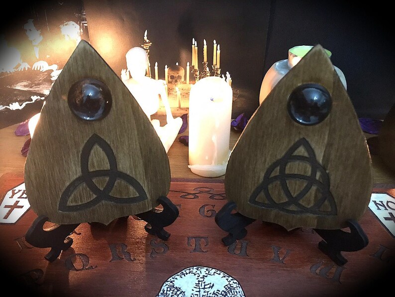 Engraved Wooden Planchette for Ouija Board "triquetra" Esotericism ...