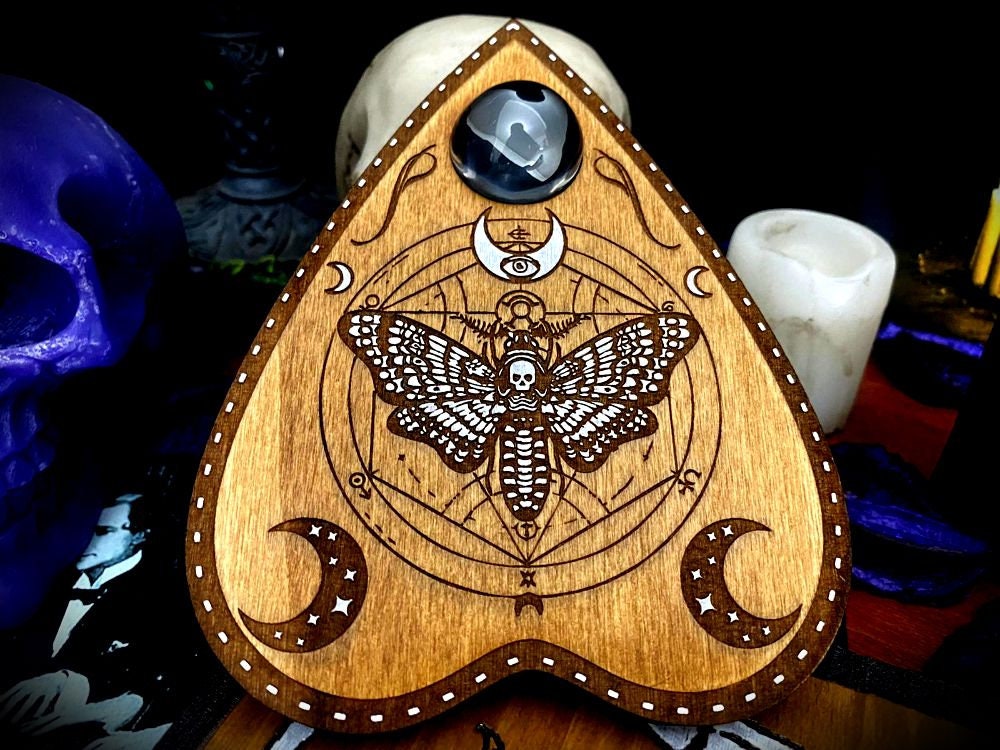 Engraved Wooden Planchette for Ouija Board death's - Etsy