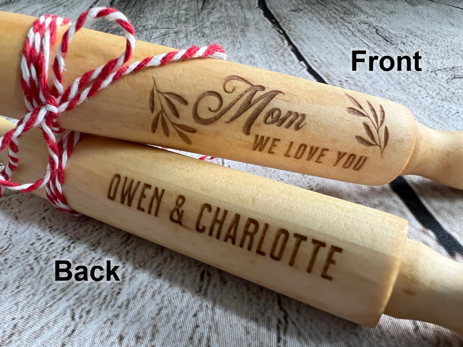 7 Mini Rolling Pin. Engraved Rolling Pins Mother's | Etsy