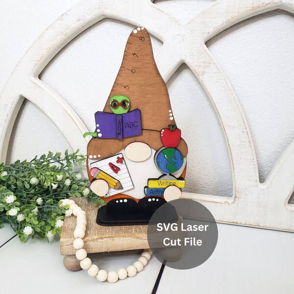 Teacher Gnome Svg - Etsy