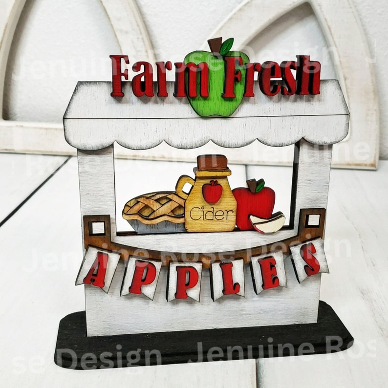 Apple Fruit Stand SVG Laser Cut Files for Laser Cutter or Glowforge ...