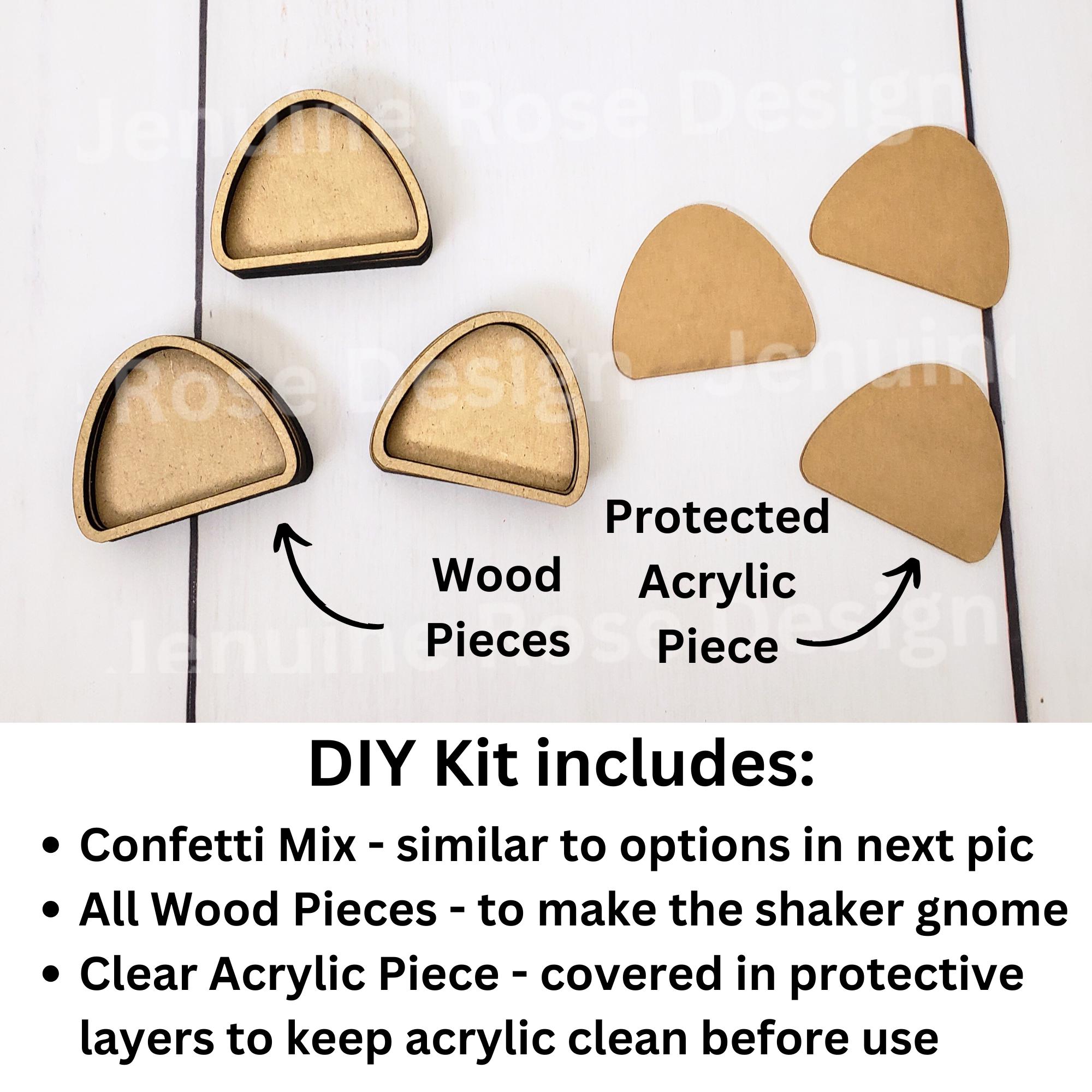 Gumdrop Shaker Signs DIY Kit Set, 2" Unassembled and Unfinished Wooden ...