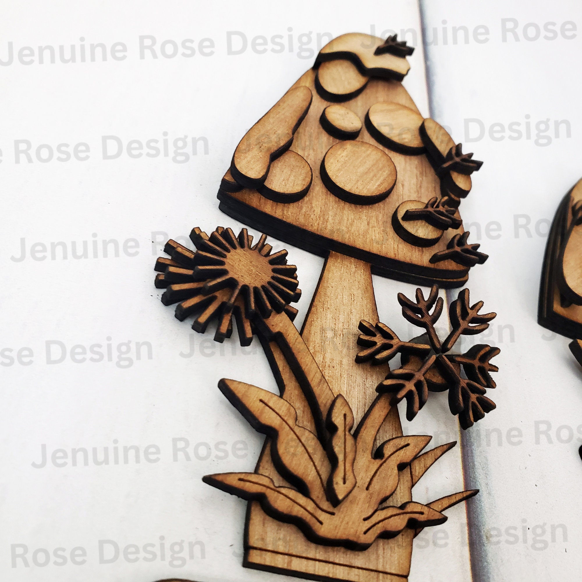 Summer Mushroom Duo SVG Laser Cut File for Laser Cutter or Glowforge ...