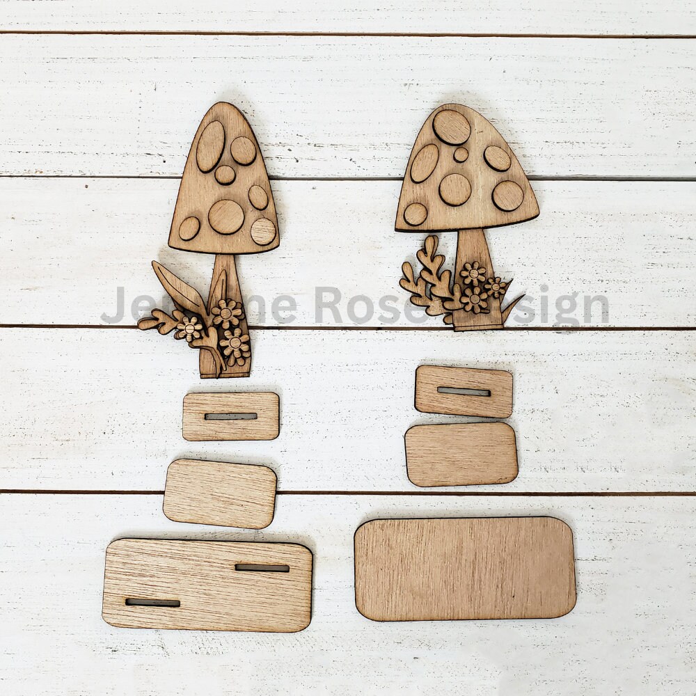 Mushroom Duo SVG Laser Cut File for Laser Cutter or Glowforge, DIY ...