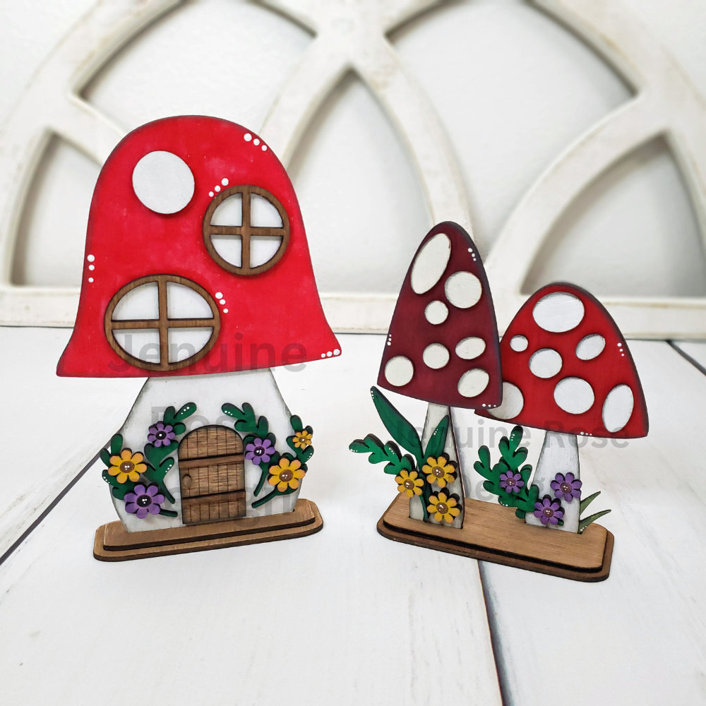Mushrooms SVG Laser Cut Files Bundle for Laser Cutter or Glowforge, DIY ...