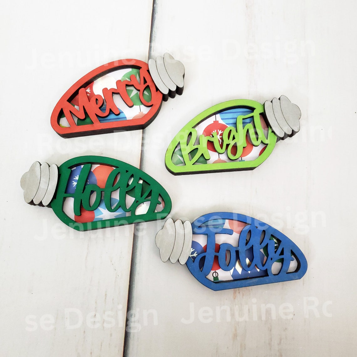 Christmas Light Bulbs SVG Laser Cut File Bundle for Laser Cutter or ...