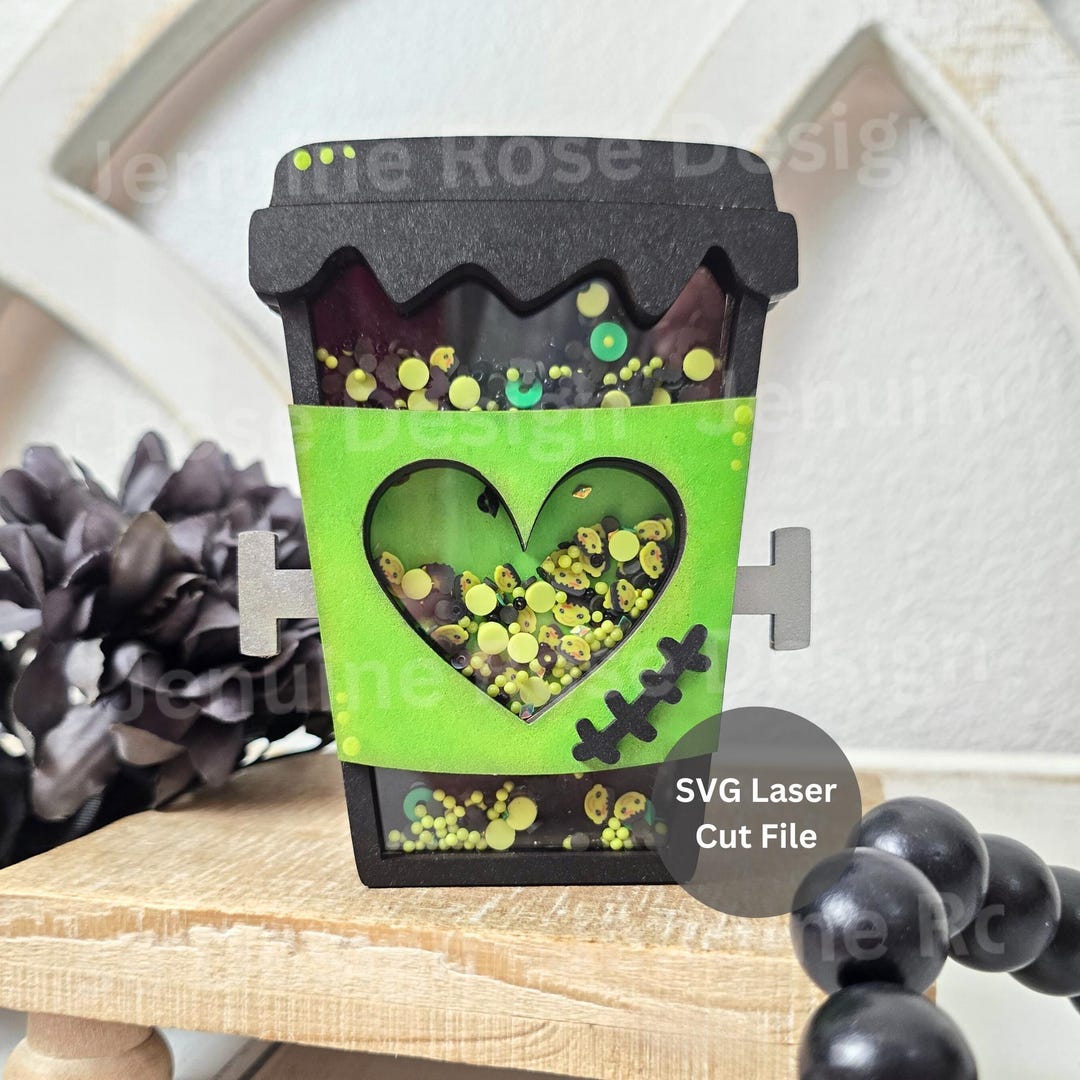 Frankenstein Coffee Shaker SVG Laser Cut File for Glowforge or Laser ...