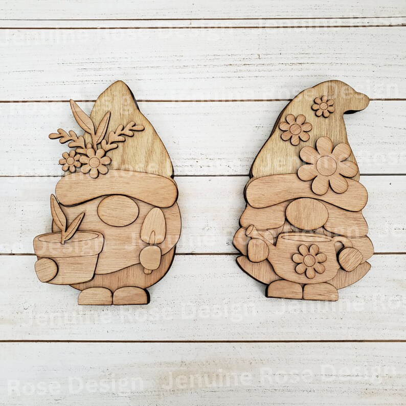 Standing Spring Gnomes Laser Cut File Bundle SVG for Laser - Etsy