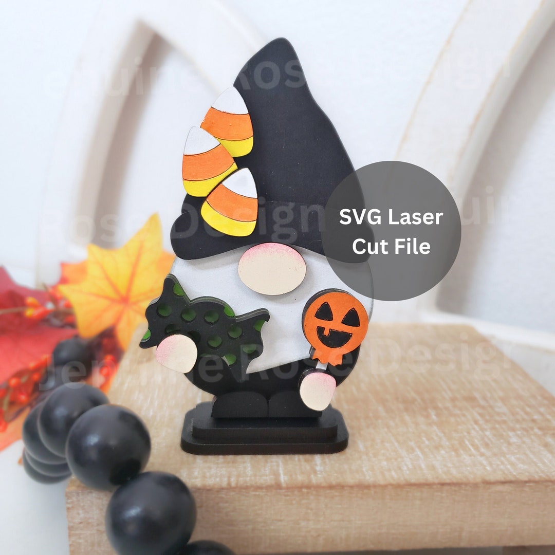 Mini Candy Corn Gnome SVG Laser Cut File for Glowforge or Laser Cutter ...