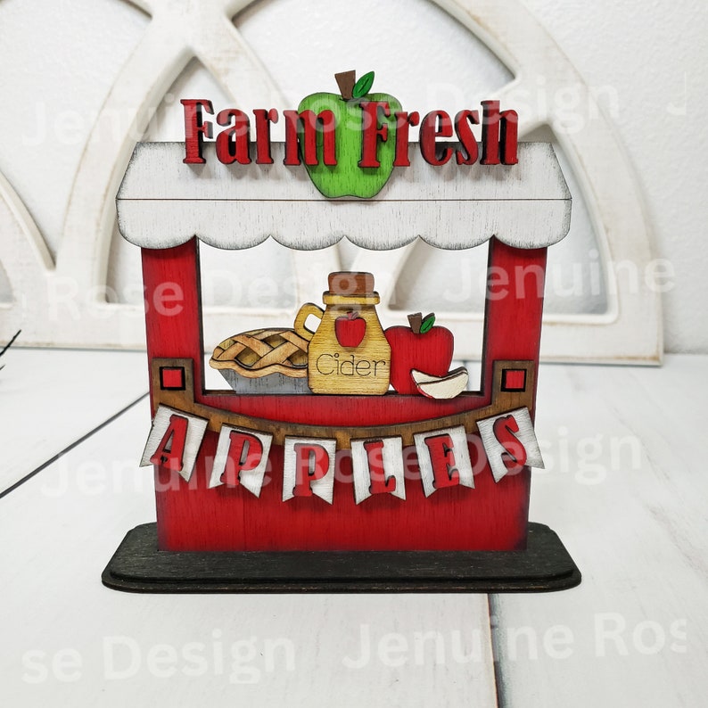 Apple Fruit Stand SVG Laser Cut Files for Laser Cutter or Glowforge ...