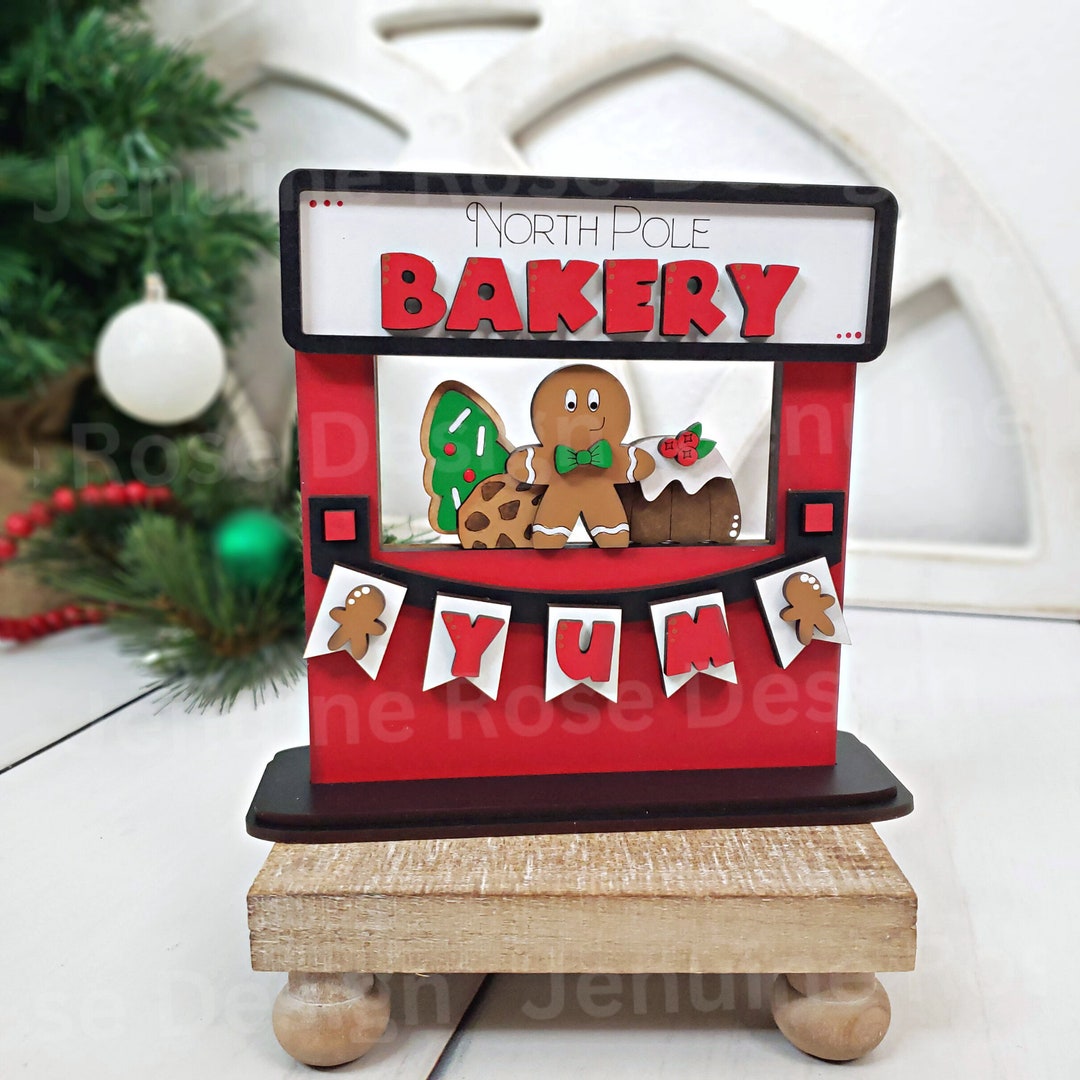 Interchangeable Stand W/ North Pole Bakery Sign, Christmas Cookies ...