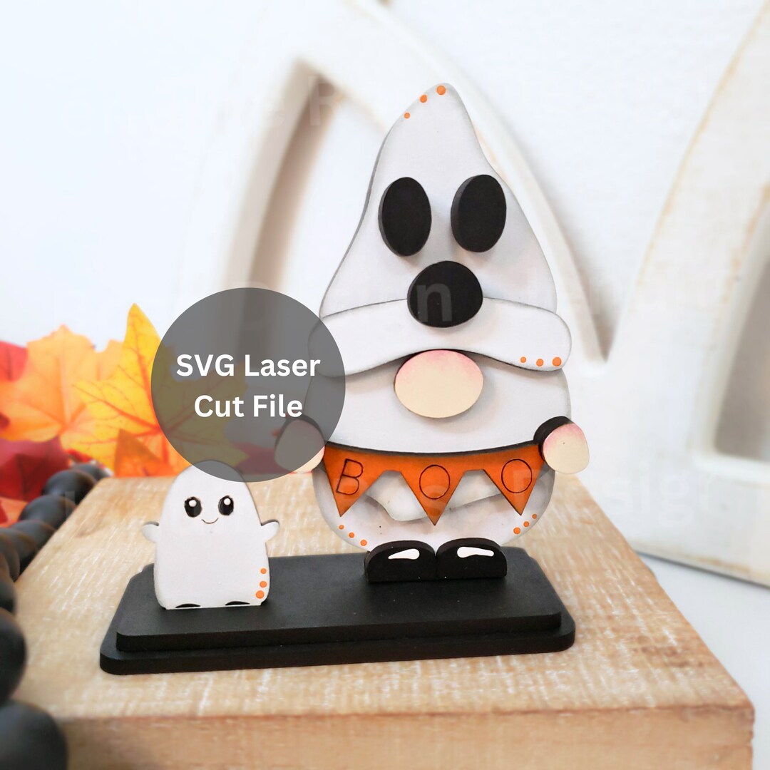 Mini Ghost Gnome SVG Laser Cut File Set for Glowforge or Laser Cutter ...