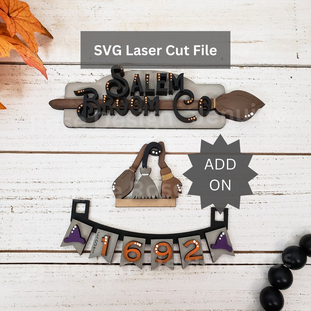 Addon Salem Broom Co SVG Laser Cut File for Glowforge or Laser Cutter ...