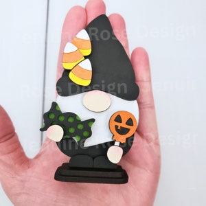 Mini Halloween Gnome DIY Kit, Unfinished Wood Candy Corn Gnome With ...