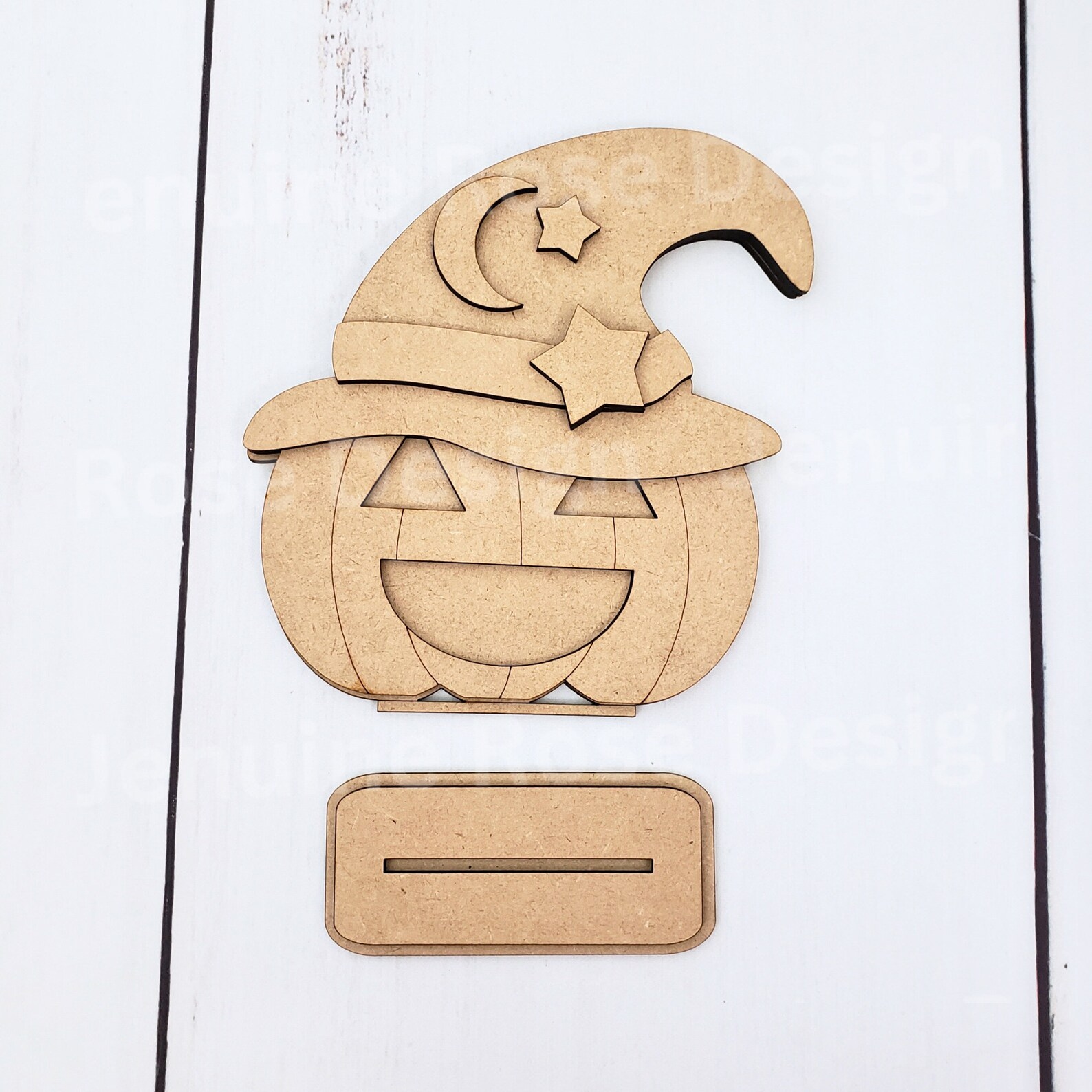 Halloween Jackolantern Trio DIY Kit, Unfinished Wooden Witch Hat ...