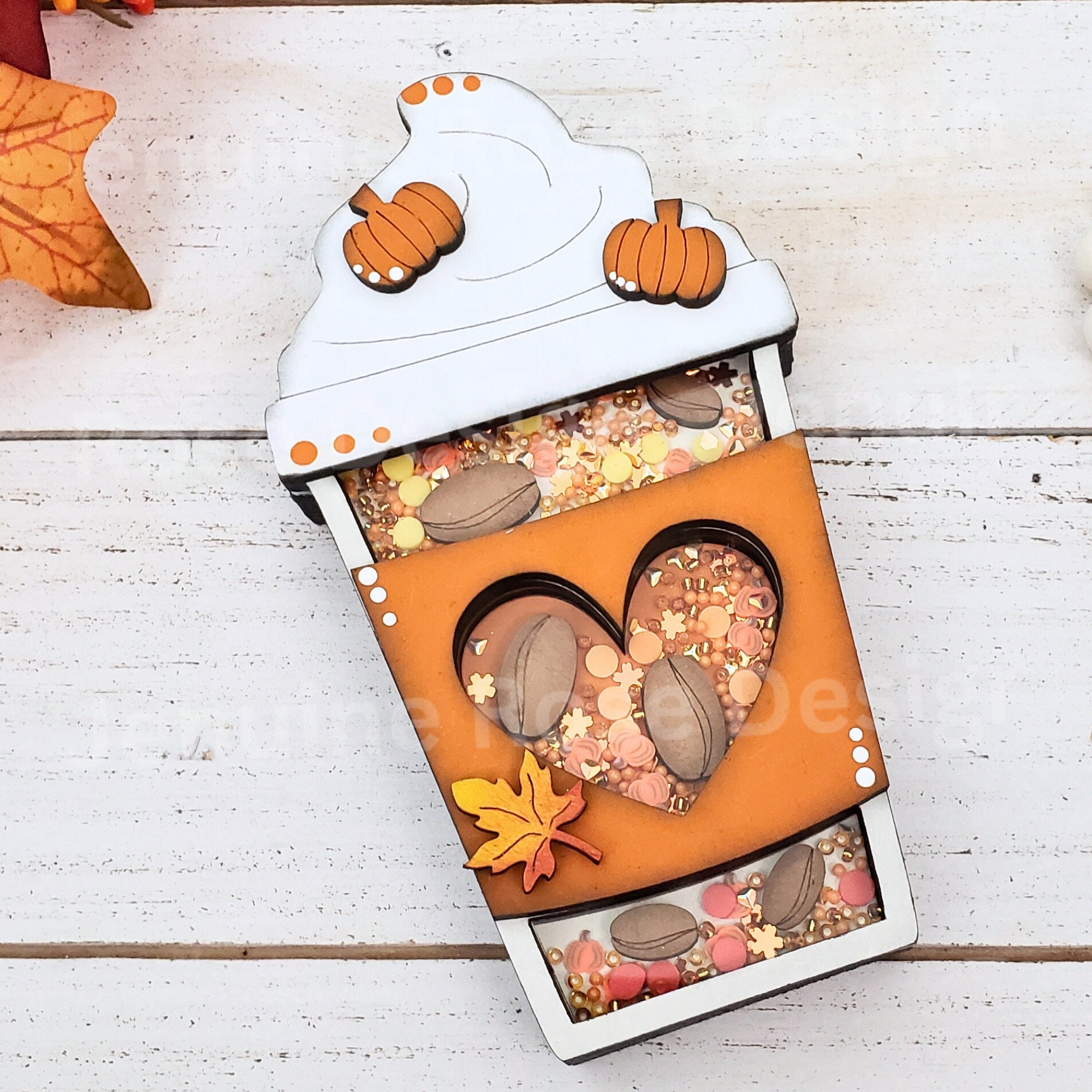 Fall Togo Coffee Shaker SVG Laser Cut File for Glowforge or Laser ...