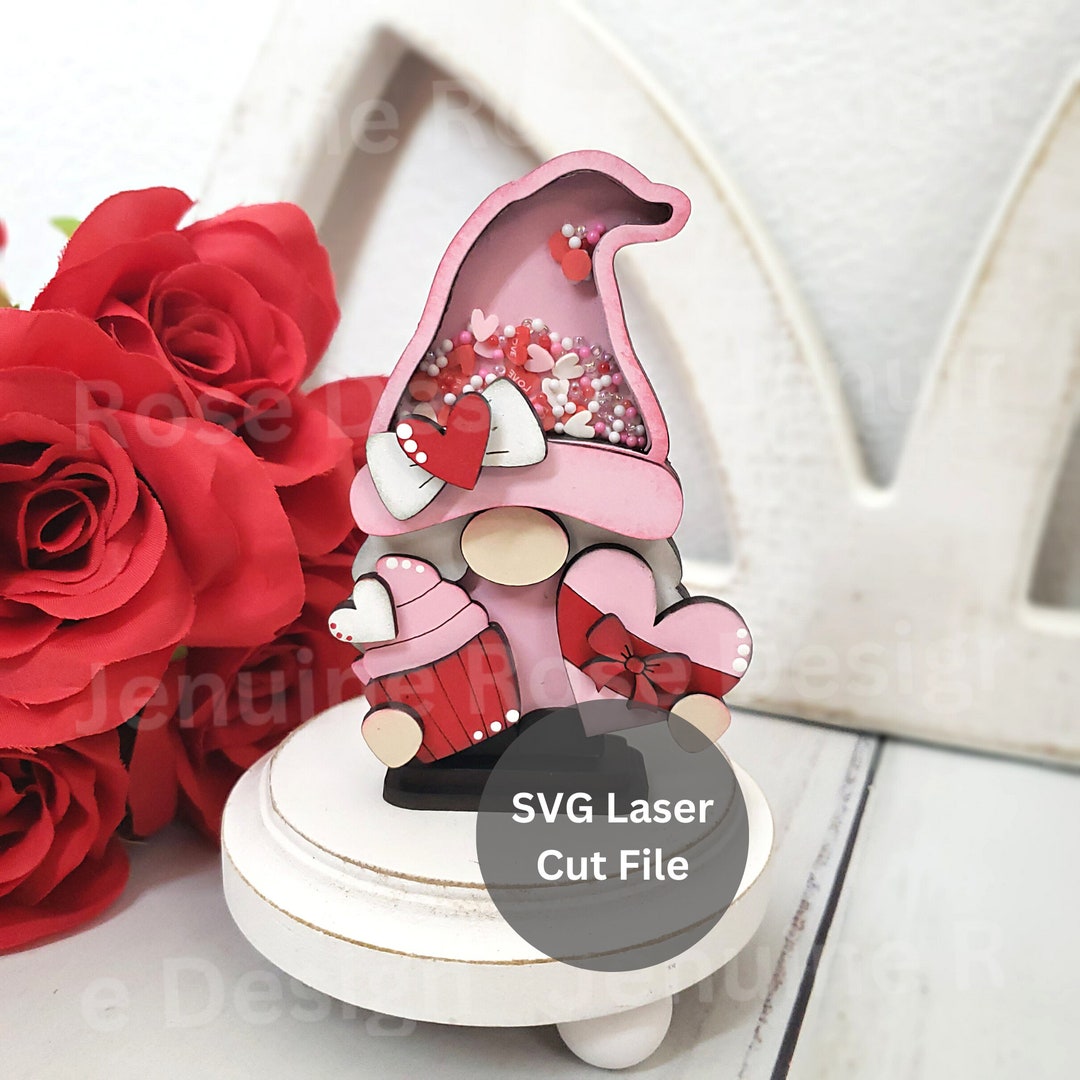 Shaker Hat Love Gnome SVG Laser Cut File for Laser Cutter or Glowforge ...