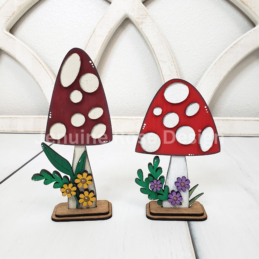 Mushroom Duo SVG Laser Cut File for Laser Cutter or Glowforge, DIY ...