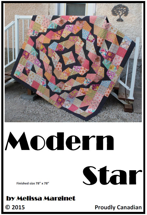 Modern Star Quilt Pattern - Etsy