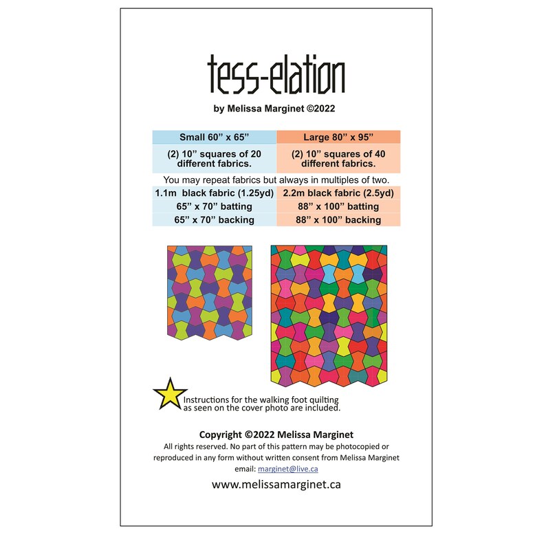 Tess-elation - PDF Quilt Pattern - Etsy