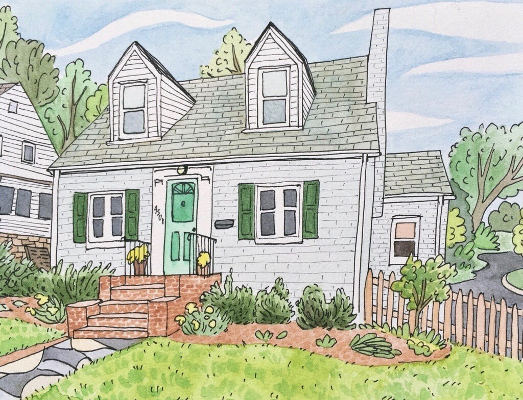 Custom House Illustration - Etsy