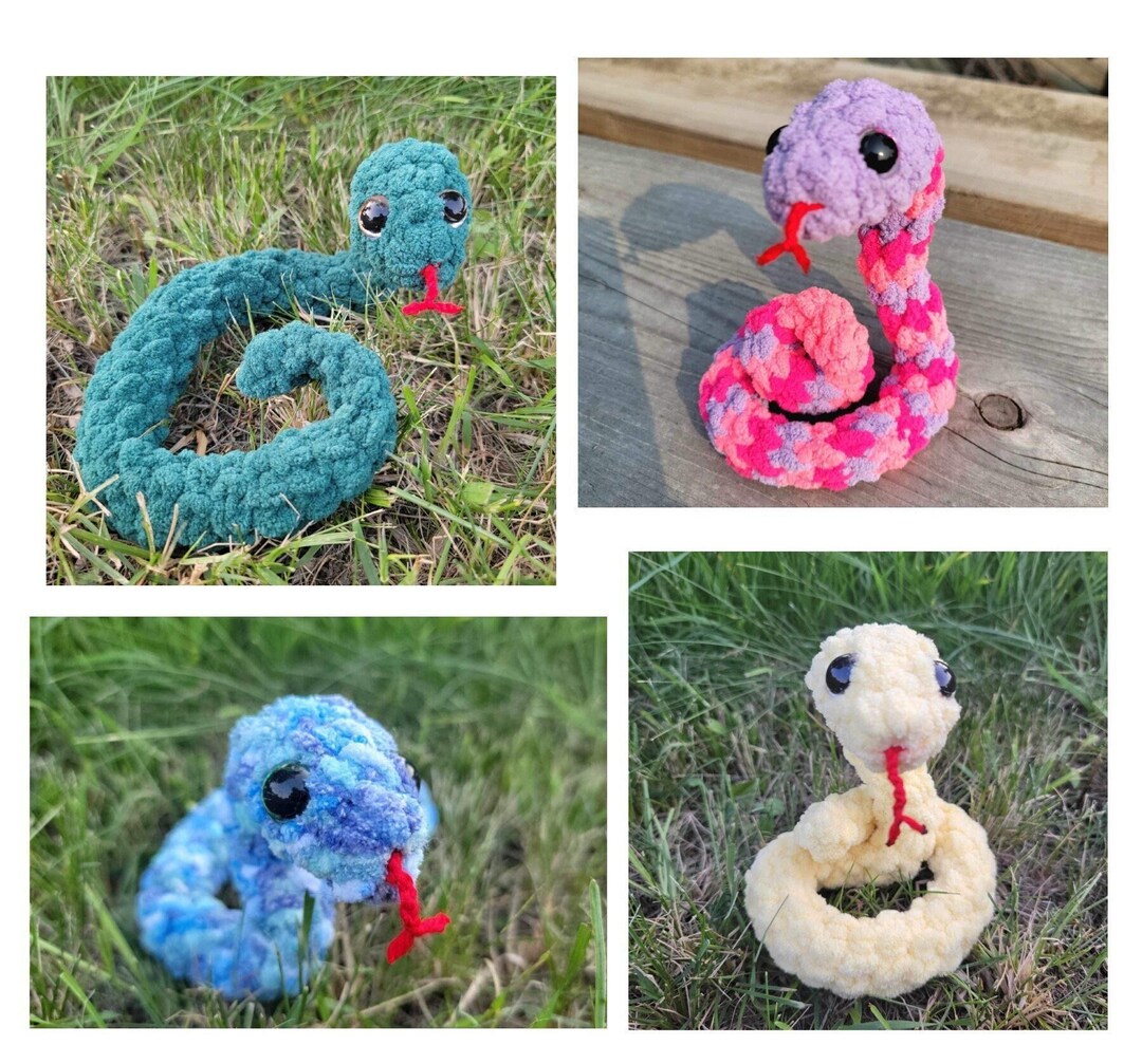 My Pet Snake, No Sew, Wrist Snake, Plushie, Easy, CROCHET SNAKE PATTERN ...