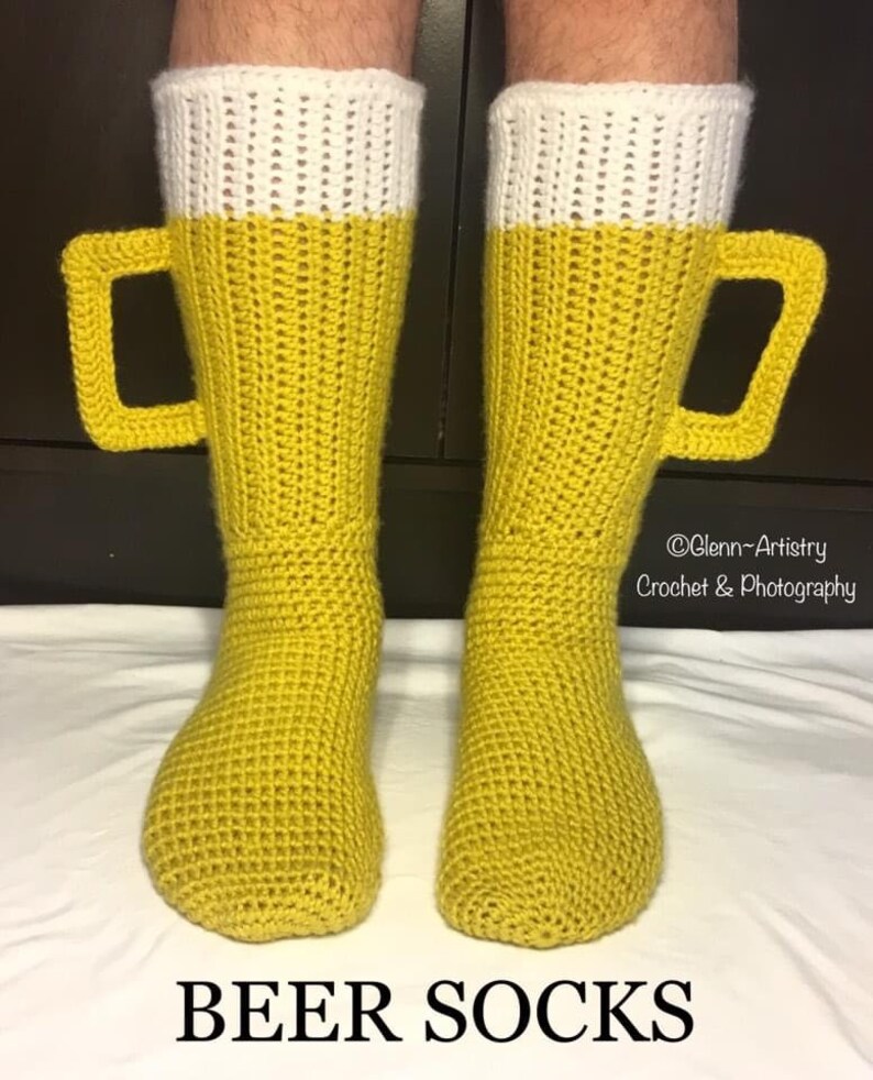 Crochet Beer Sock PATTERN Beer Stein Beer Mug Slippers - Etsy