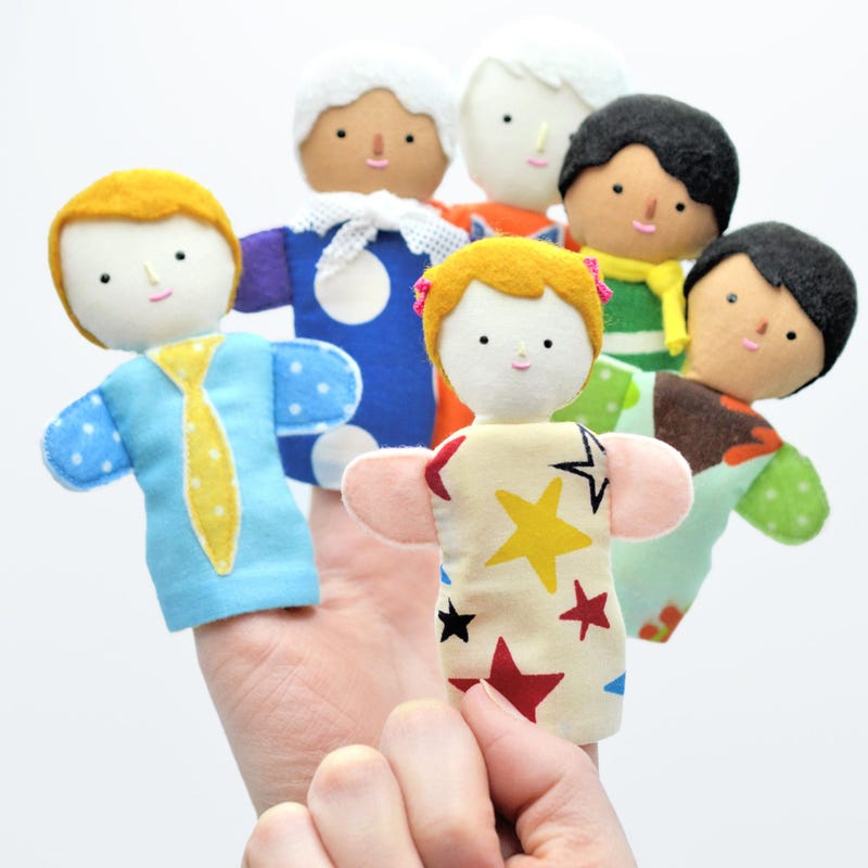 Family Puppet Play Set - Etsy