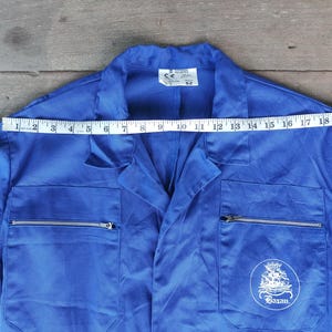 Vintage ITUZZI Worker Coveralls M: European Blue Cotton Jumpsuit - Etsy