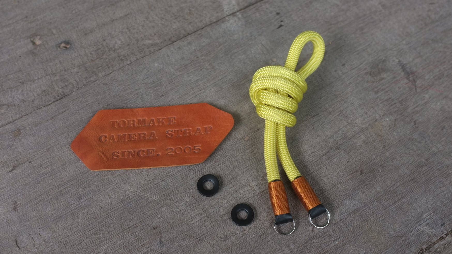 Light Yellow Climbing Rope Camera Strap: Handmade Leather Accent - Etsy