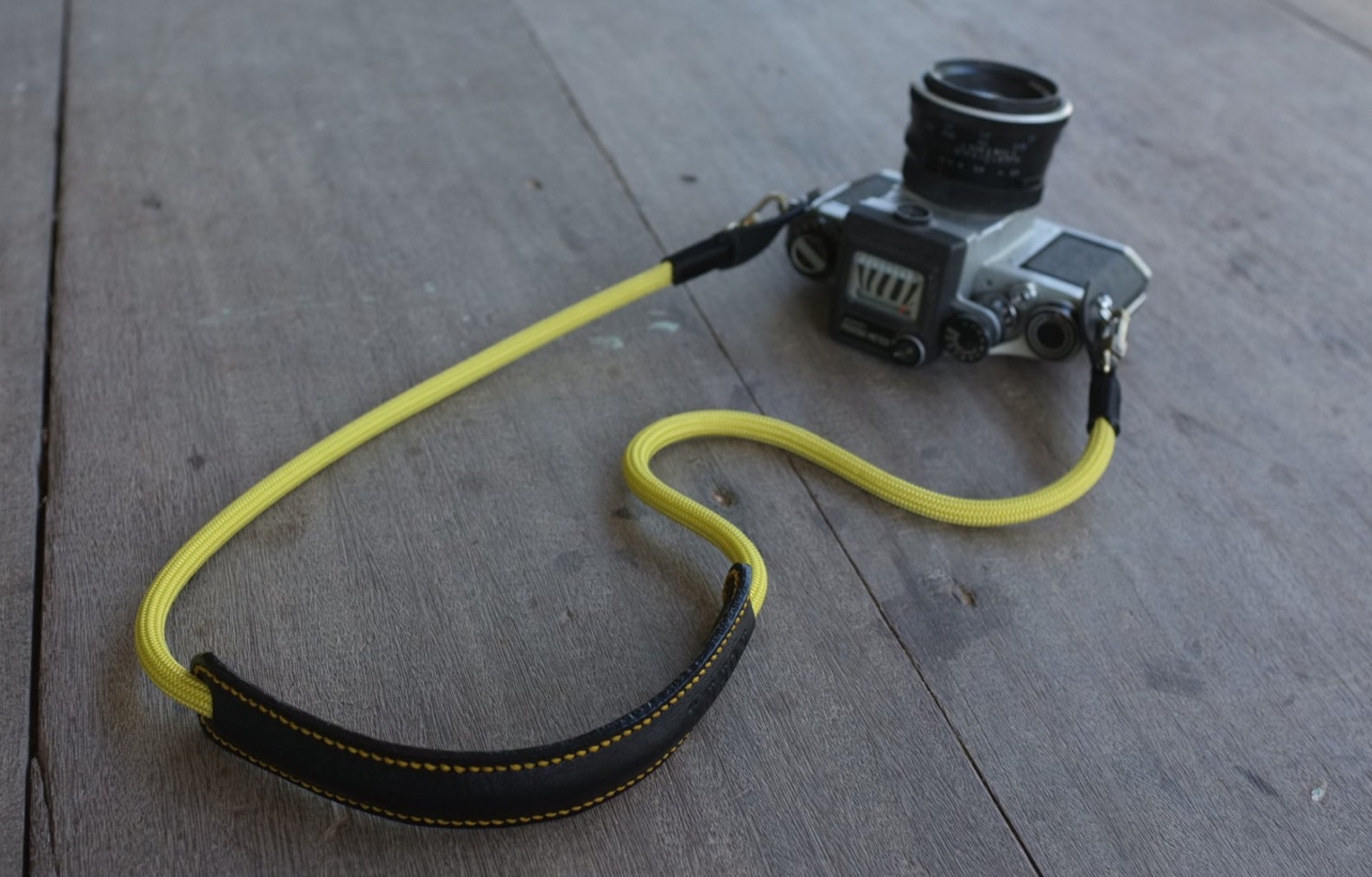 Tormake Yellow Camera Strap Handmade From Climbing Rope - Etsy