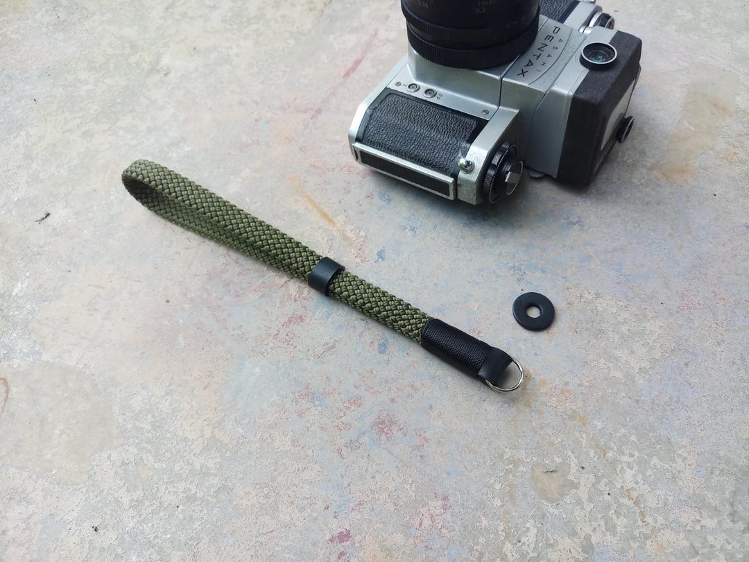 Olive Green Climbing Rope Camera Hand Strap: Leather Accents - Etsy