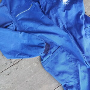 Vintage ITUZZI Worker Coveralls M: European Blue Cotton Jumpsuit - Etsy