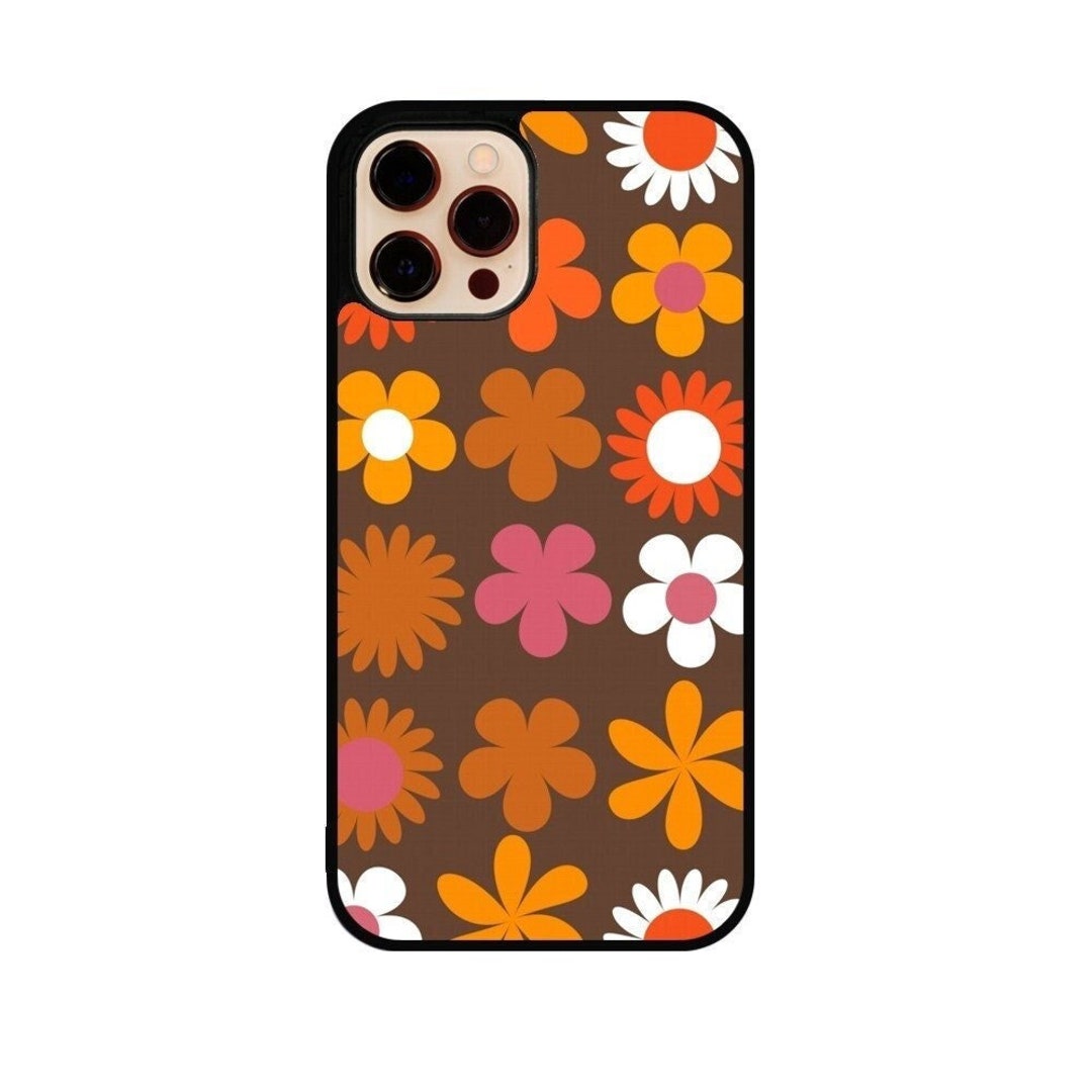 Retro Groovy Phone Case Floral Hippie Cover Fit for iPhone 14, 13, 12 ...