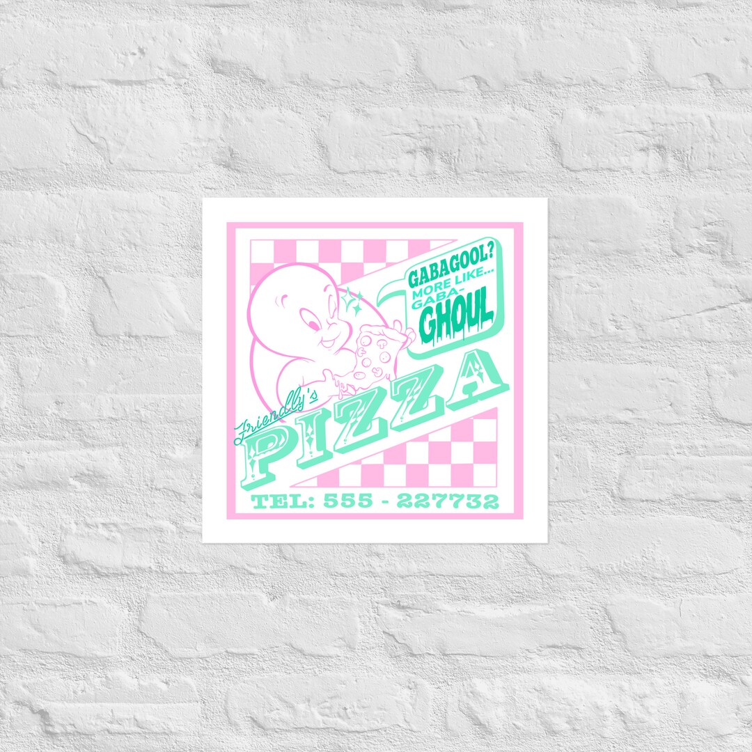 Casper the Friendly Ghost Pizza Poster - Etsy