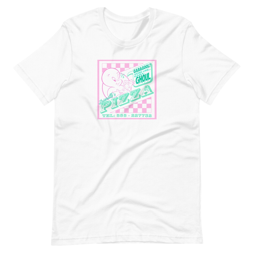 Casper the Friendly Ghost Pizza Adult Unisex Tee - Etsy