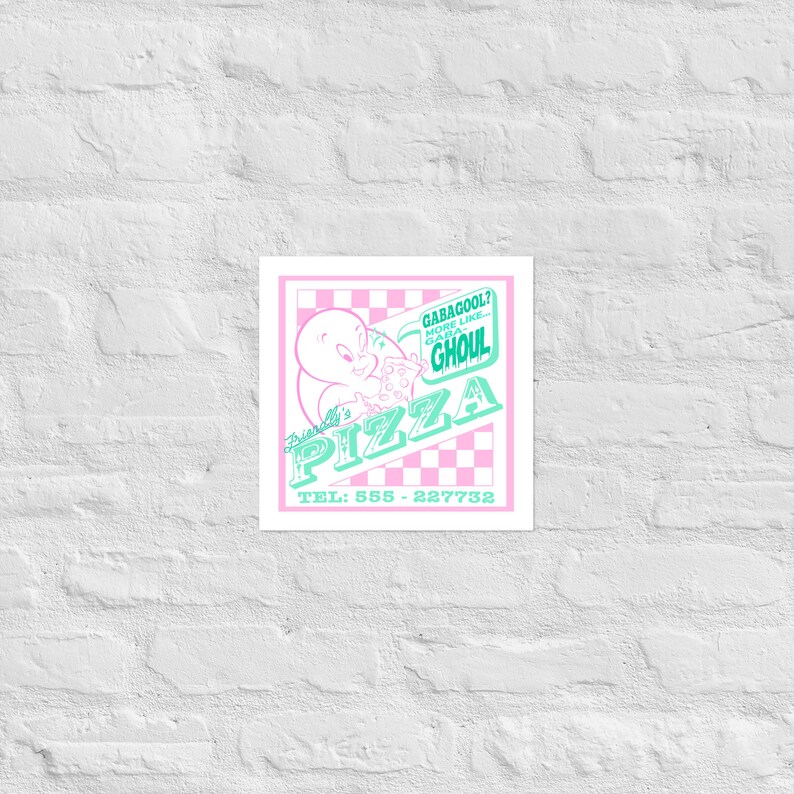 Casper the Friendly Ghost Pizza Poster - Etsy