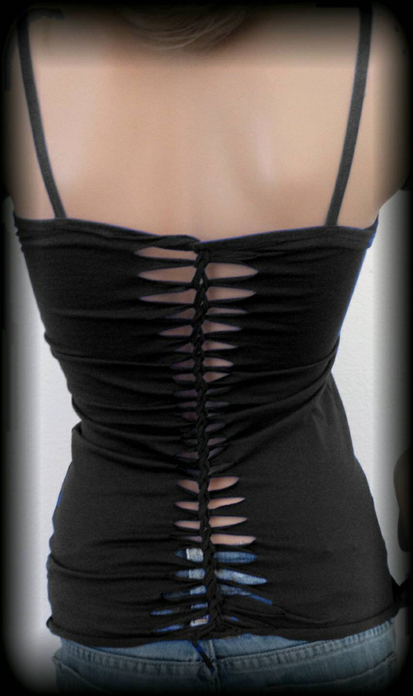 Twisted Cut up Tank Top. - Etsy