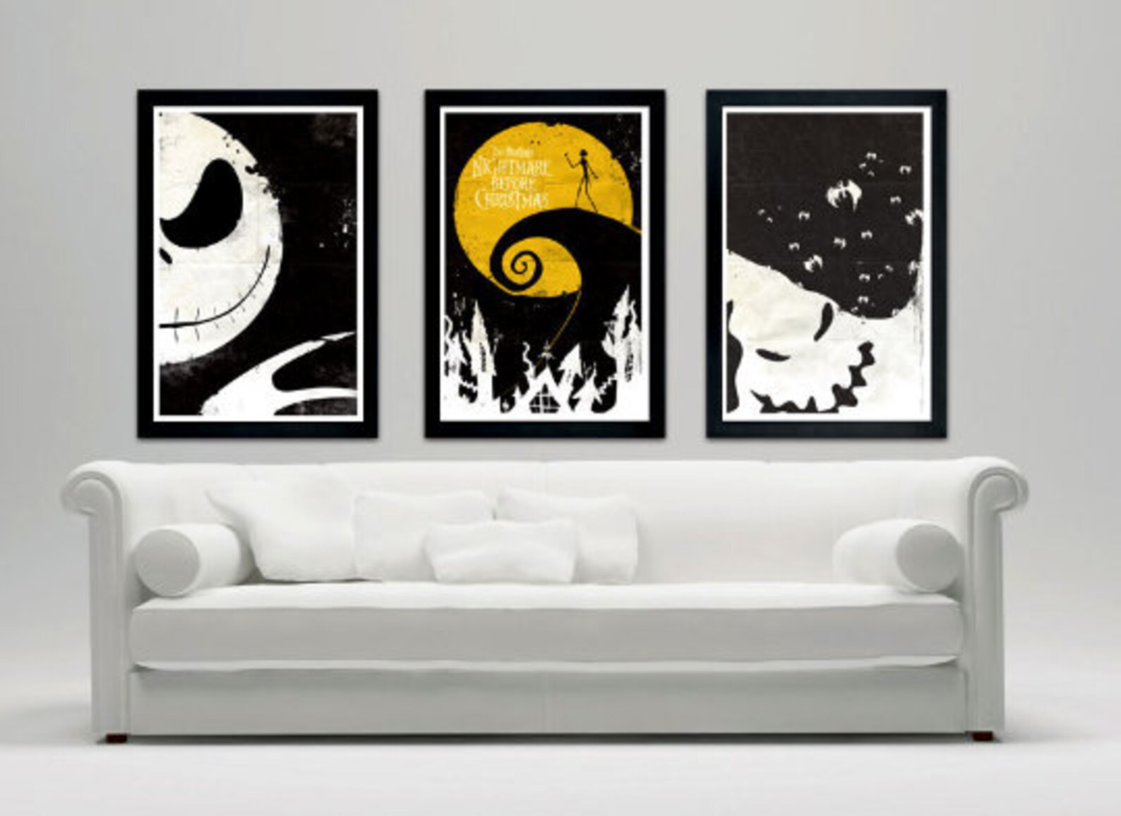 Nightmare Before Christmas Inspired Poster Set, Jack Skellington ...