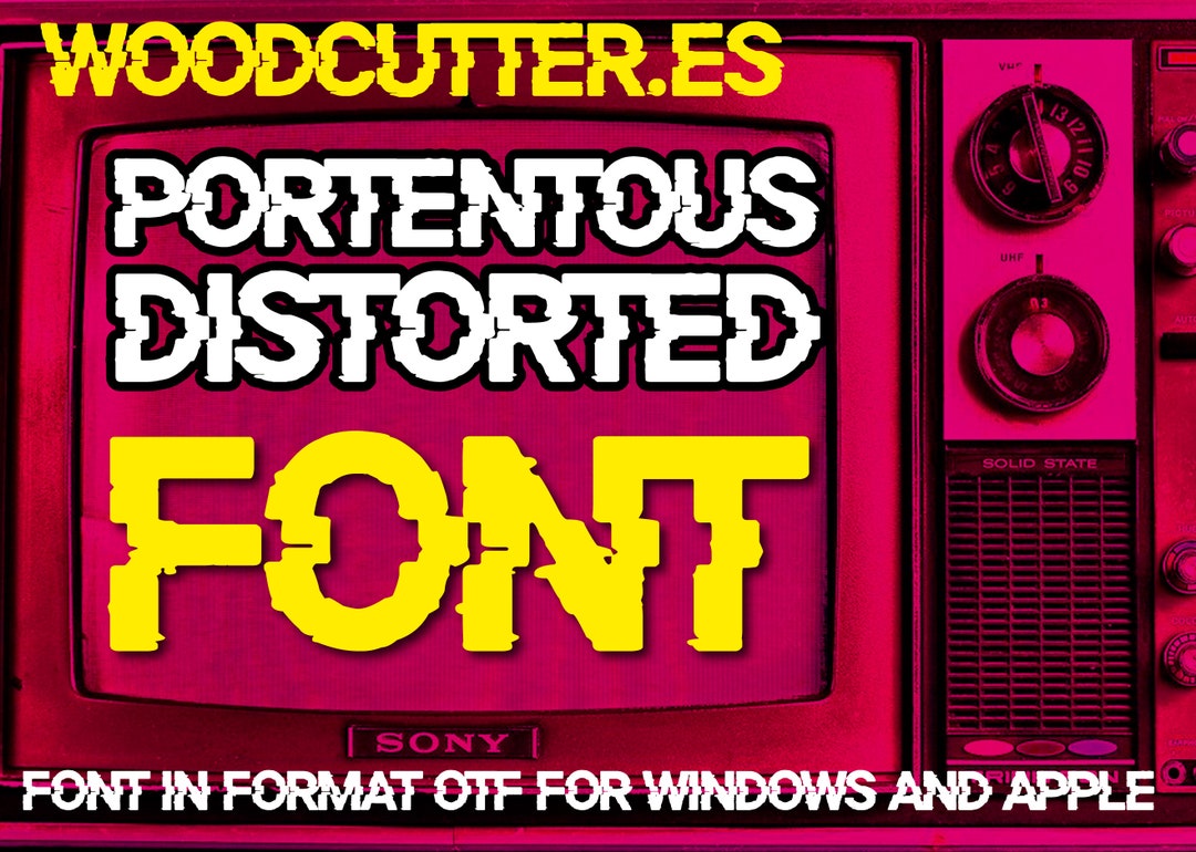 Portentous Distorted Font. - Etsy