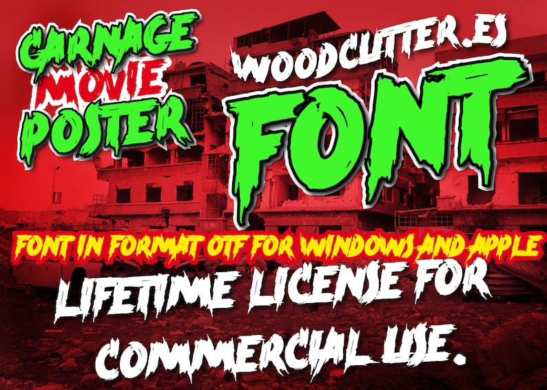 Carnage Movie Poster FONT - Etsy