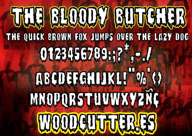 The Bloody Butcher Font - Etsy