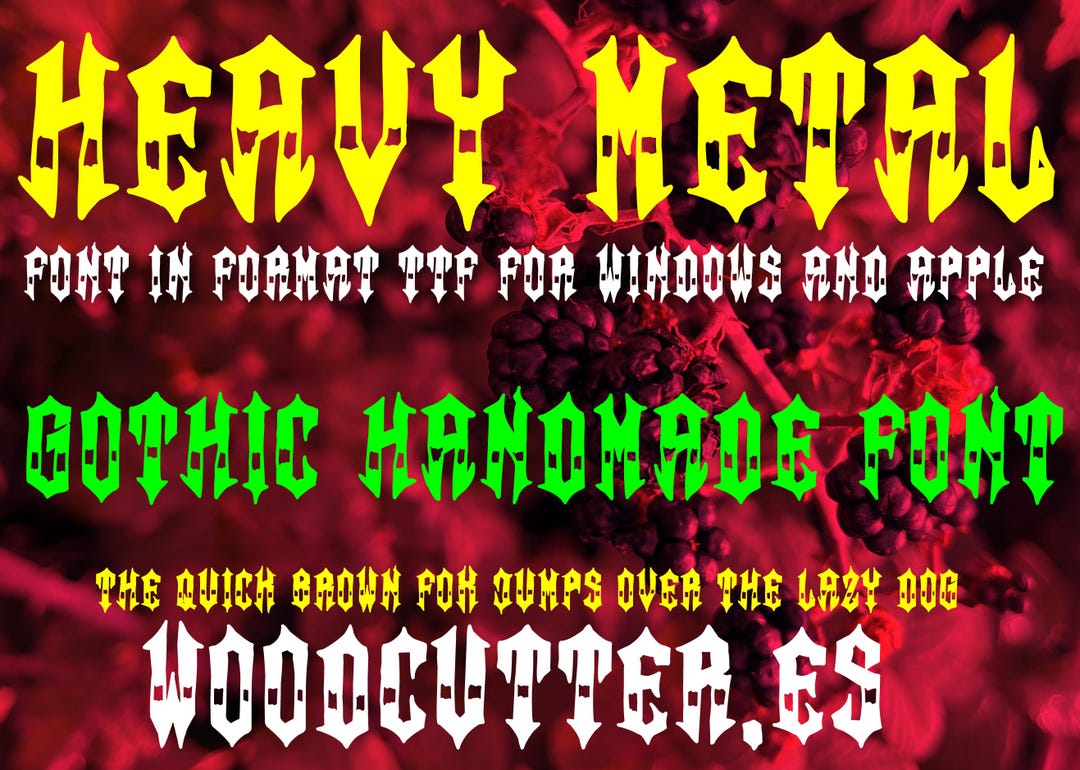 Heavy Metal Font - Etsy