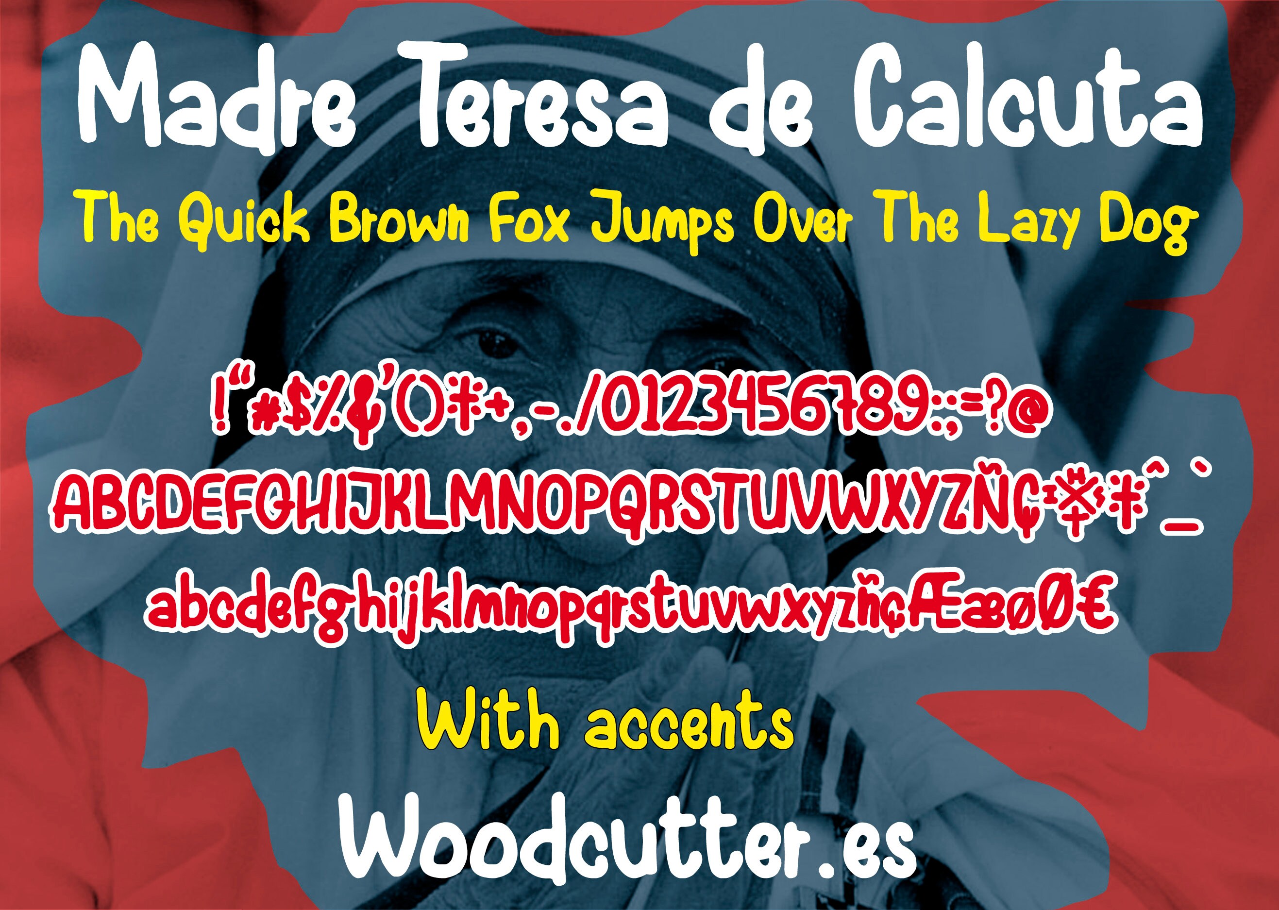 Mother Teresa of Calcutta Font - Etsy