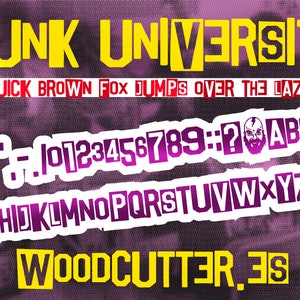 Punk University Font - Etsy