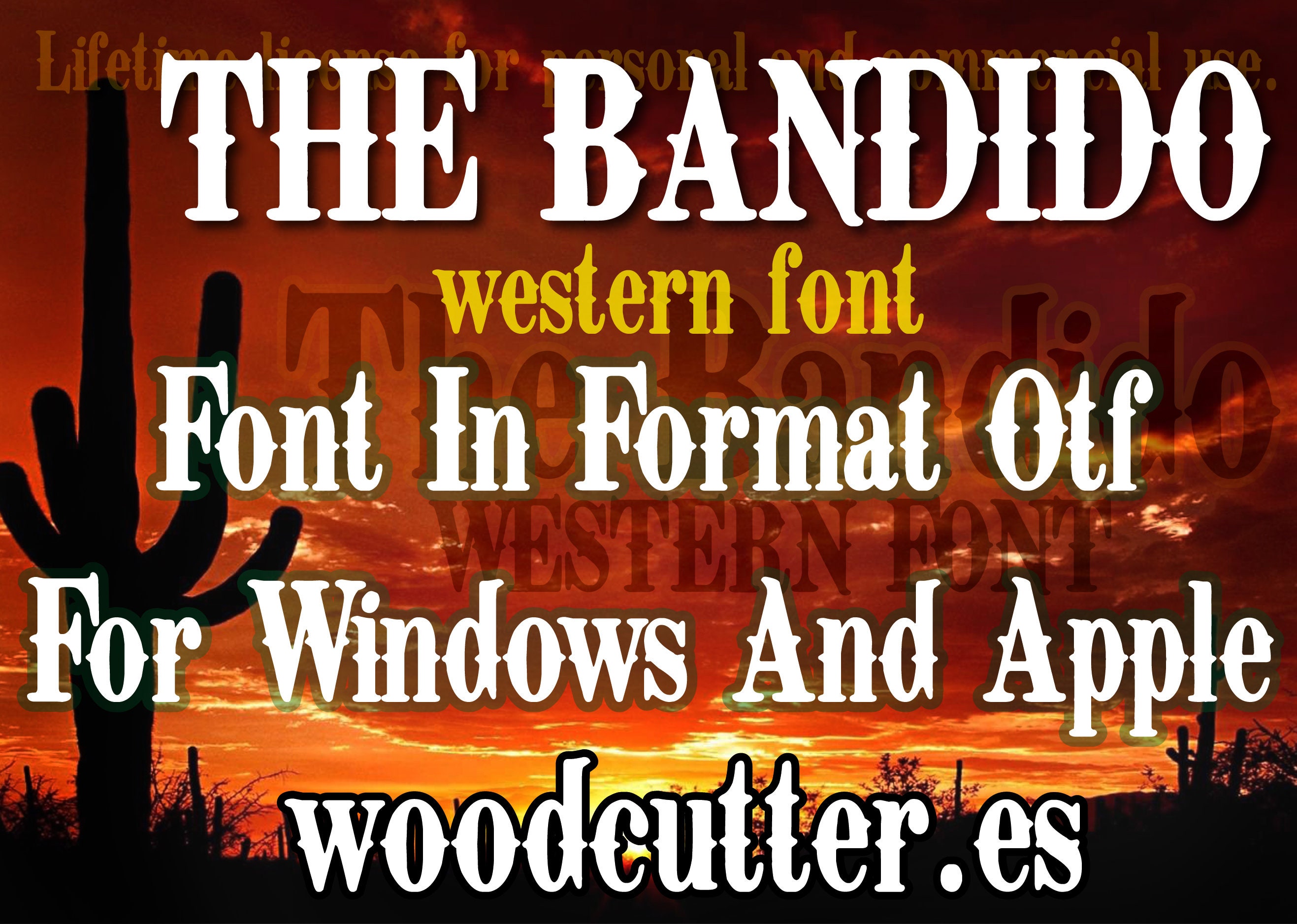 The Bandido "Western Font" - Etsy España