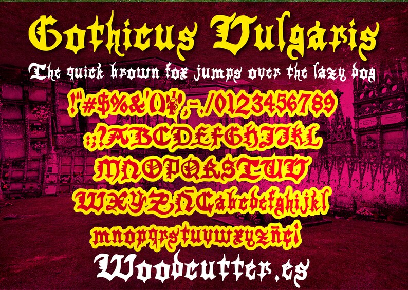 Gothicus Vulgaris Font - Etsy
