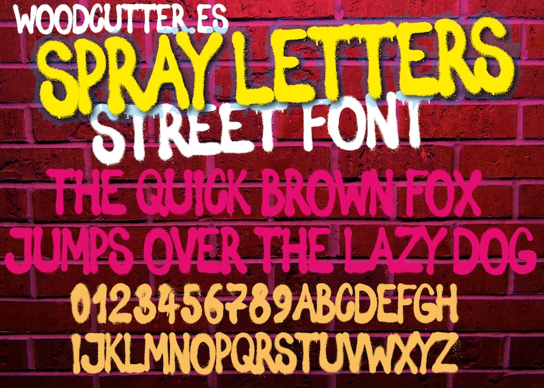 Spray Letters Font - Etsy